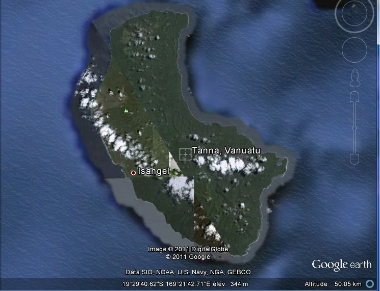 Les mystères de la biodiversité Islande/Tanna: Cartes de l'île de Tanna