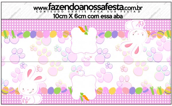 Easter Bunny with Pink and White Squares: Free Printable Candy Bar ...