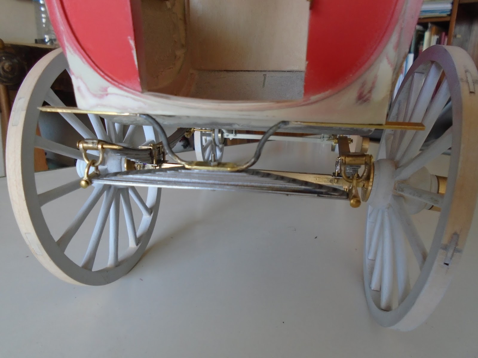 construção do eixo traseiro da carruagem