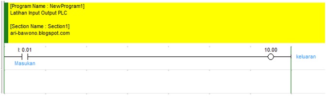 ELEKTRONIKA DAN MIKROKONTROLER: Latihan Dasar PLC Input dan Output