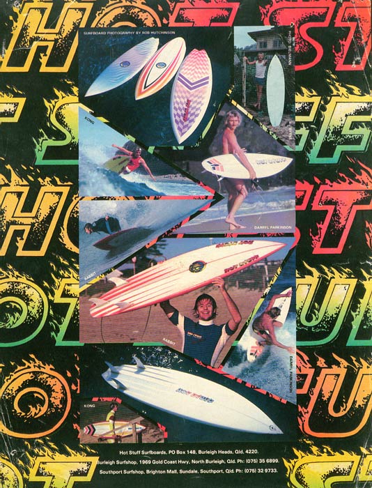 vintage surfboard collector UK: Hot Stuff singlefin