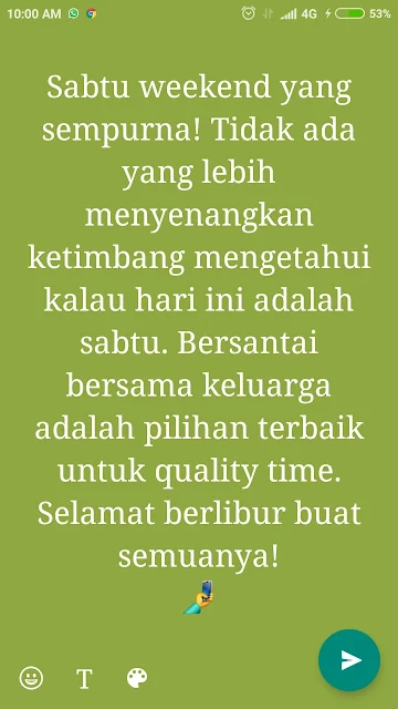 51 Kata Promosi Hari Sabtu buat Weekend - KOSNGOSAN