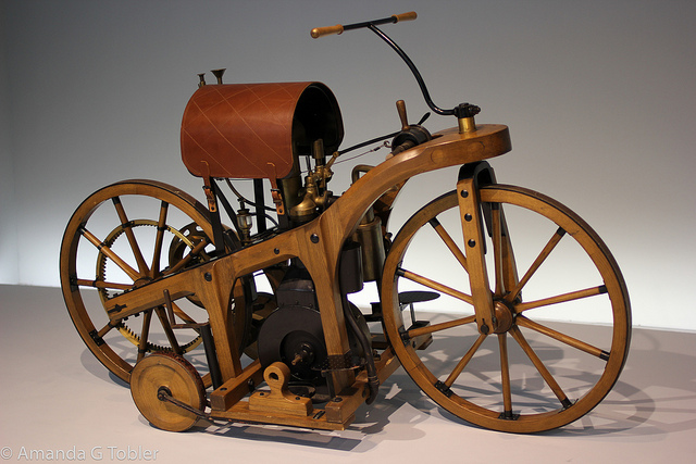 Daimler Riding Car, 1885. The World’s First Motorbike. - The World Of ...