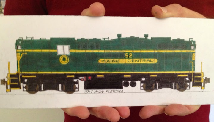 Andy Fletcher Blog-: My Finished Drawing of Pan Am Maine Central ...