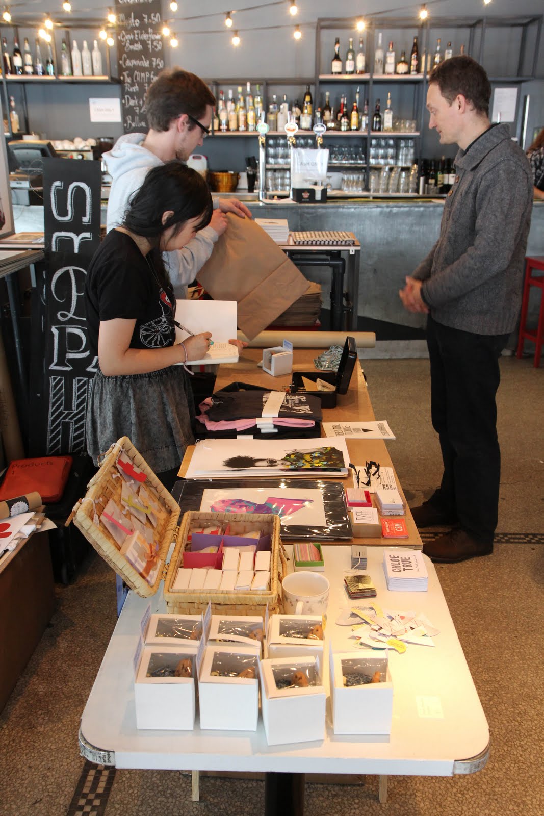 Matt Thom designs: Pop-Up Shop - set up