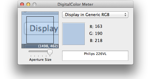 The lefter the bitter: Mac OS: Штатная цветовая пипетка (Color picker)