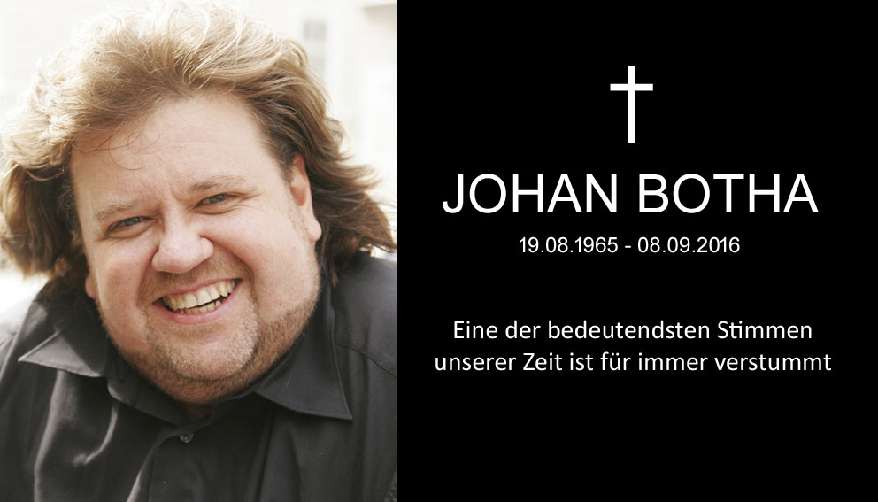 El tenor Johan Botha fallece de cáncer a los 51 años - Diario Lírico
