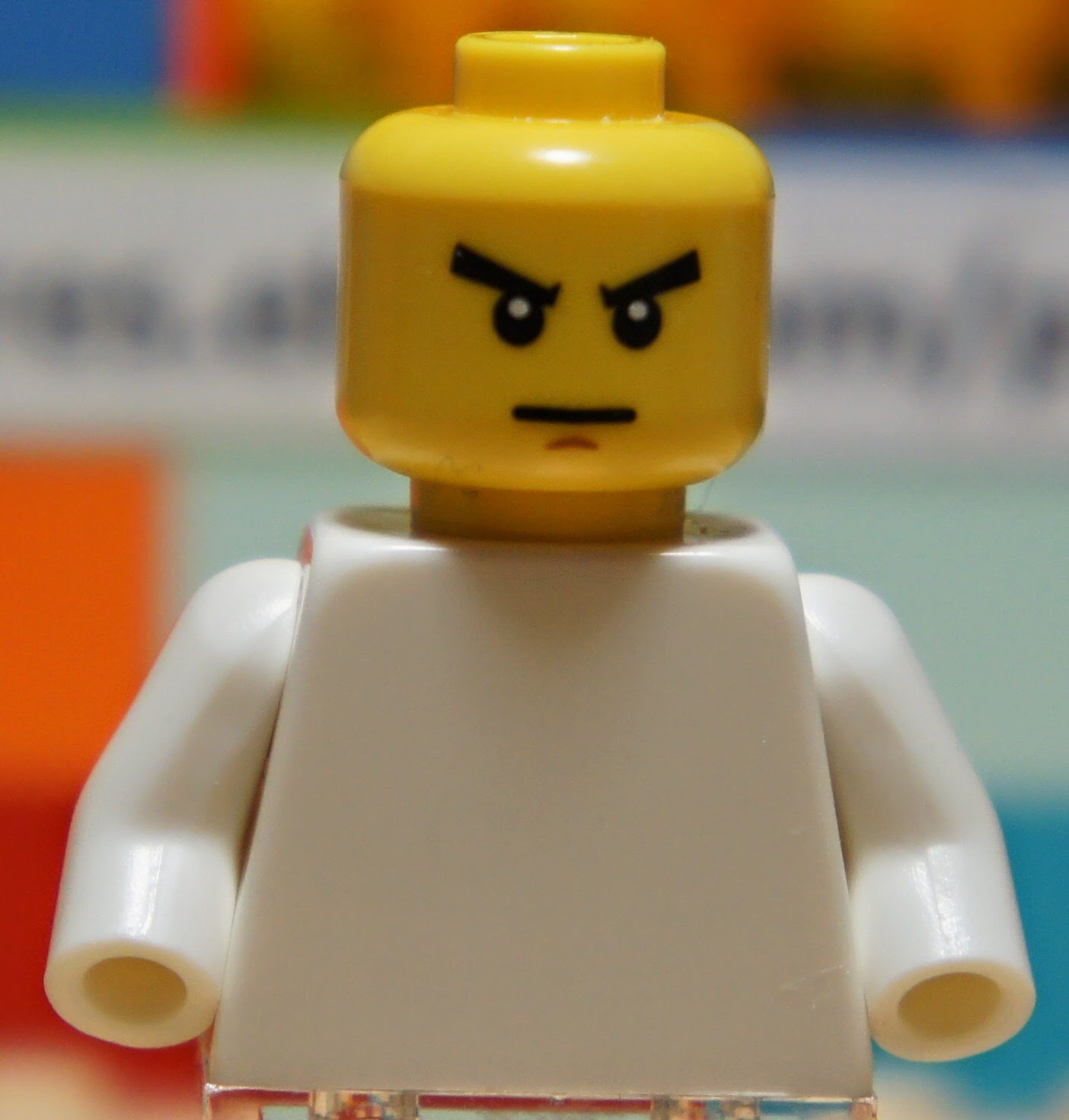 LEGO HO68 Head Piece Ninjago Zane ANGRY GRUMPY Wide Lips Face for ...