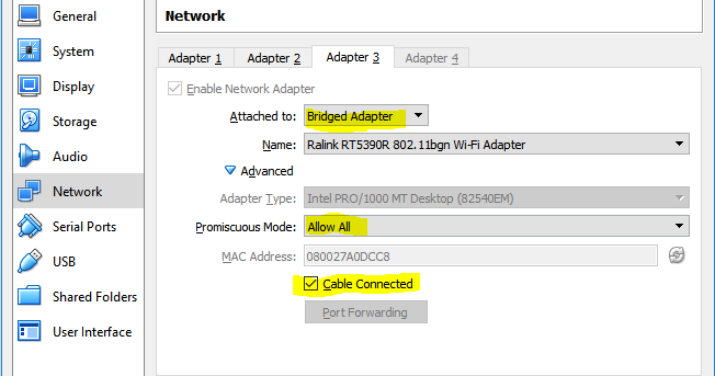Yet another DBA: Oracle Virtualbox Guest OracleLinux Network settings Bridged adapter