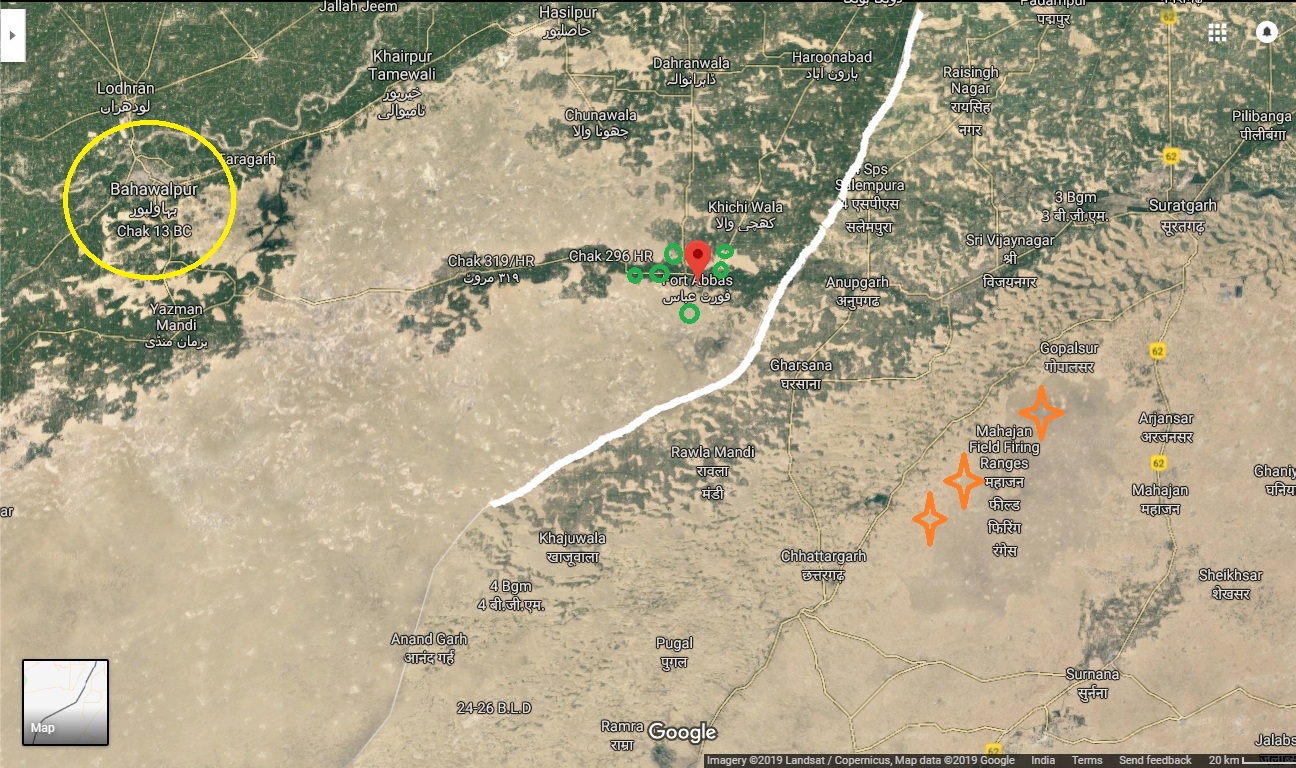 Asian Defence News: Geolocating Pakistan Army movements near Fort Abbas ...