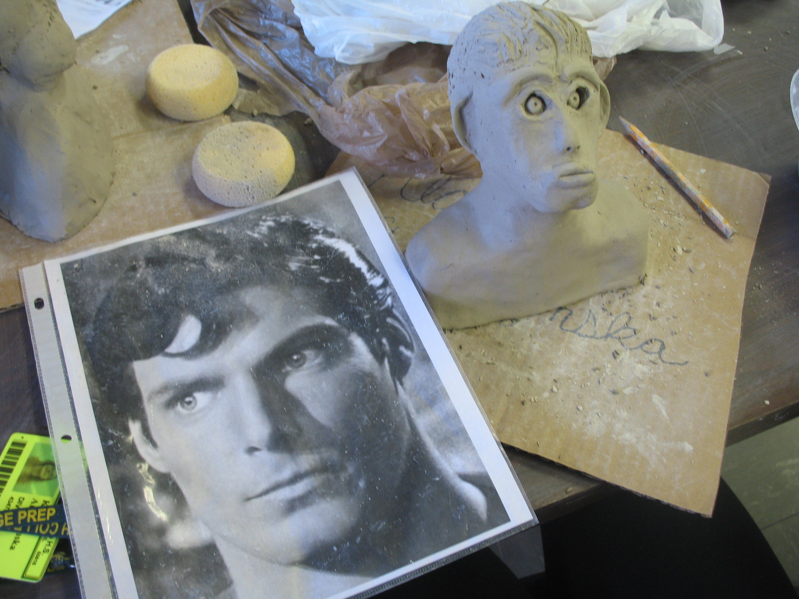 Lane Tech Art Studio : Clay Busts of Famous People