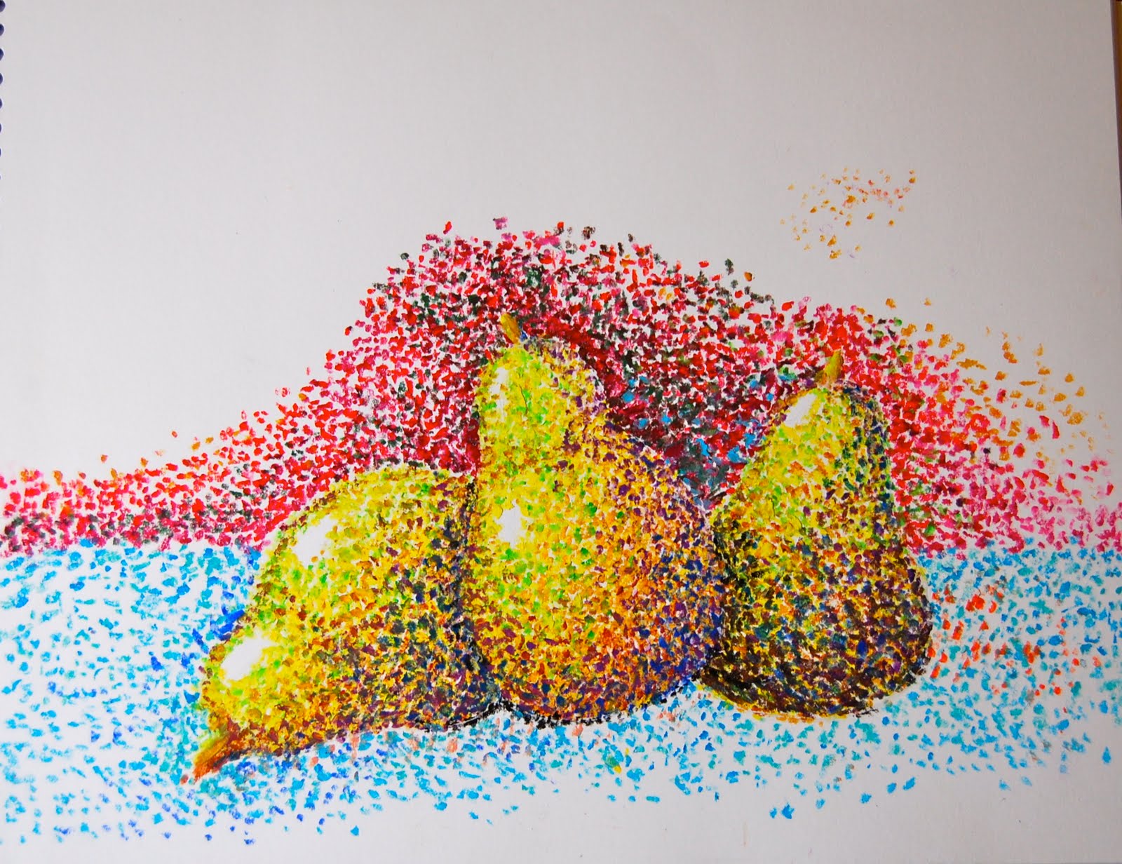 Draw Paint: G BLOCK pointillism: inspired by Seurat.