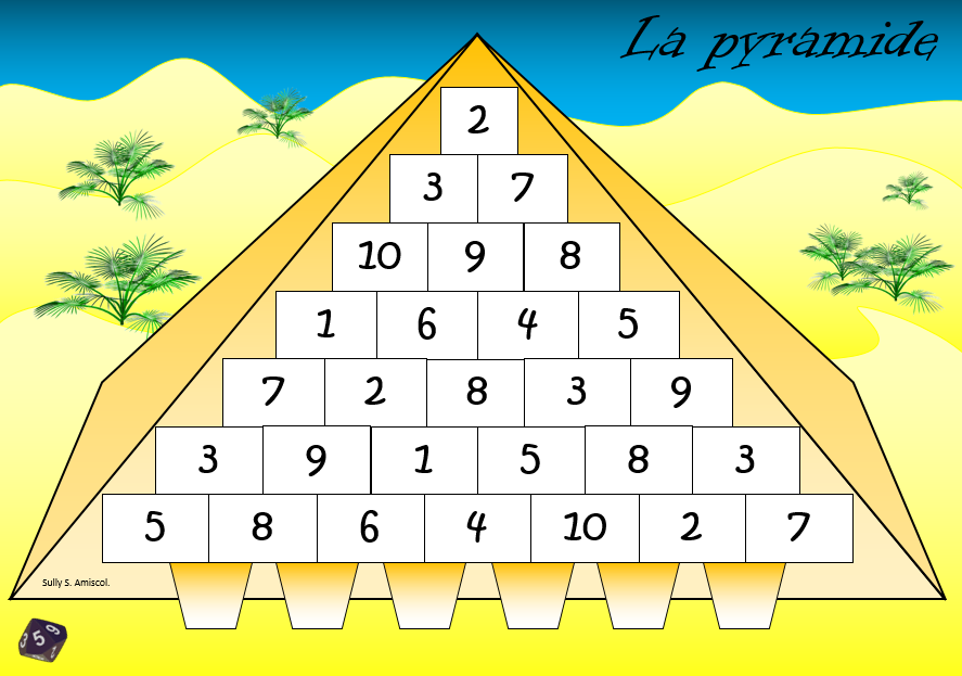 Amiscol: Jeux de dés : " La pyramide