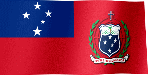 Flag of Samoa (GIF) - All Waving Flags