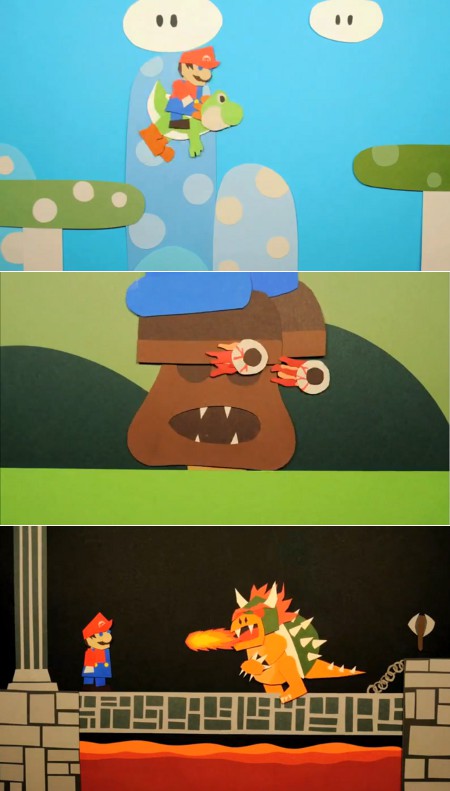 g.ban's world: Super Mario Stop-Motion Paper Animation