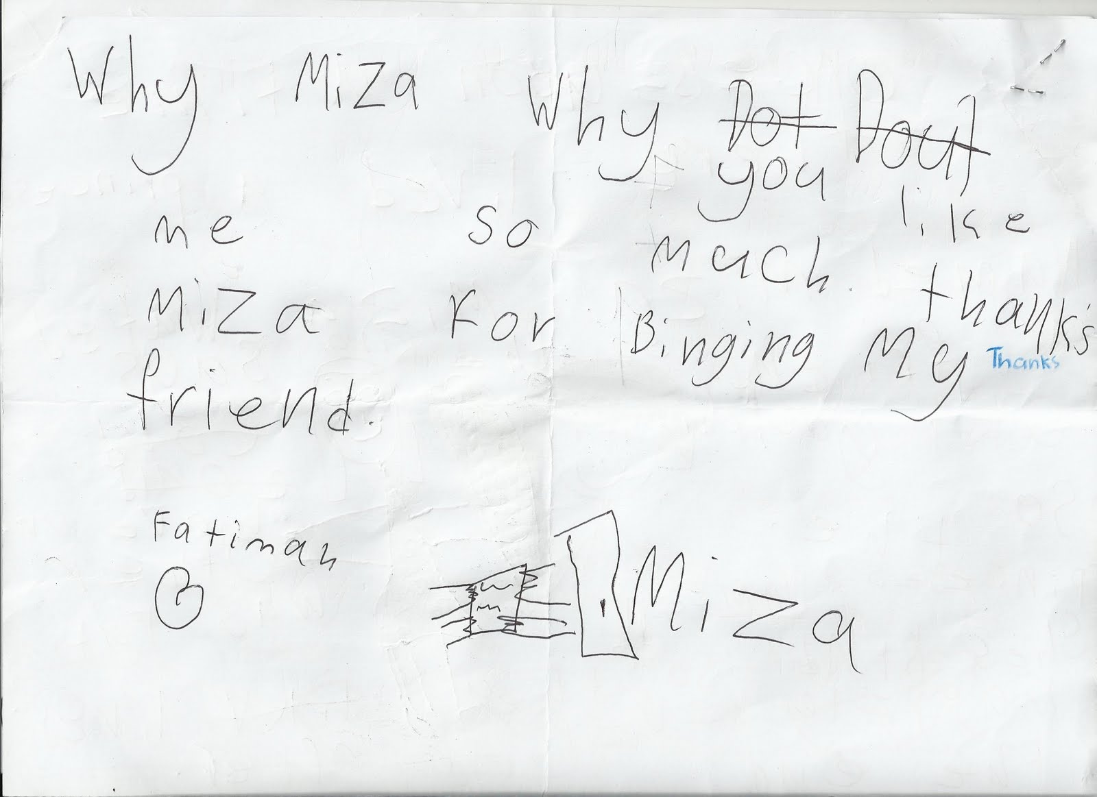 all about miza: Letter from Fatimah!