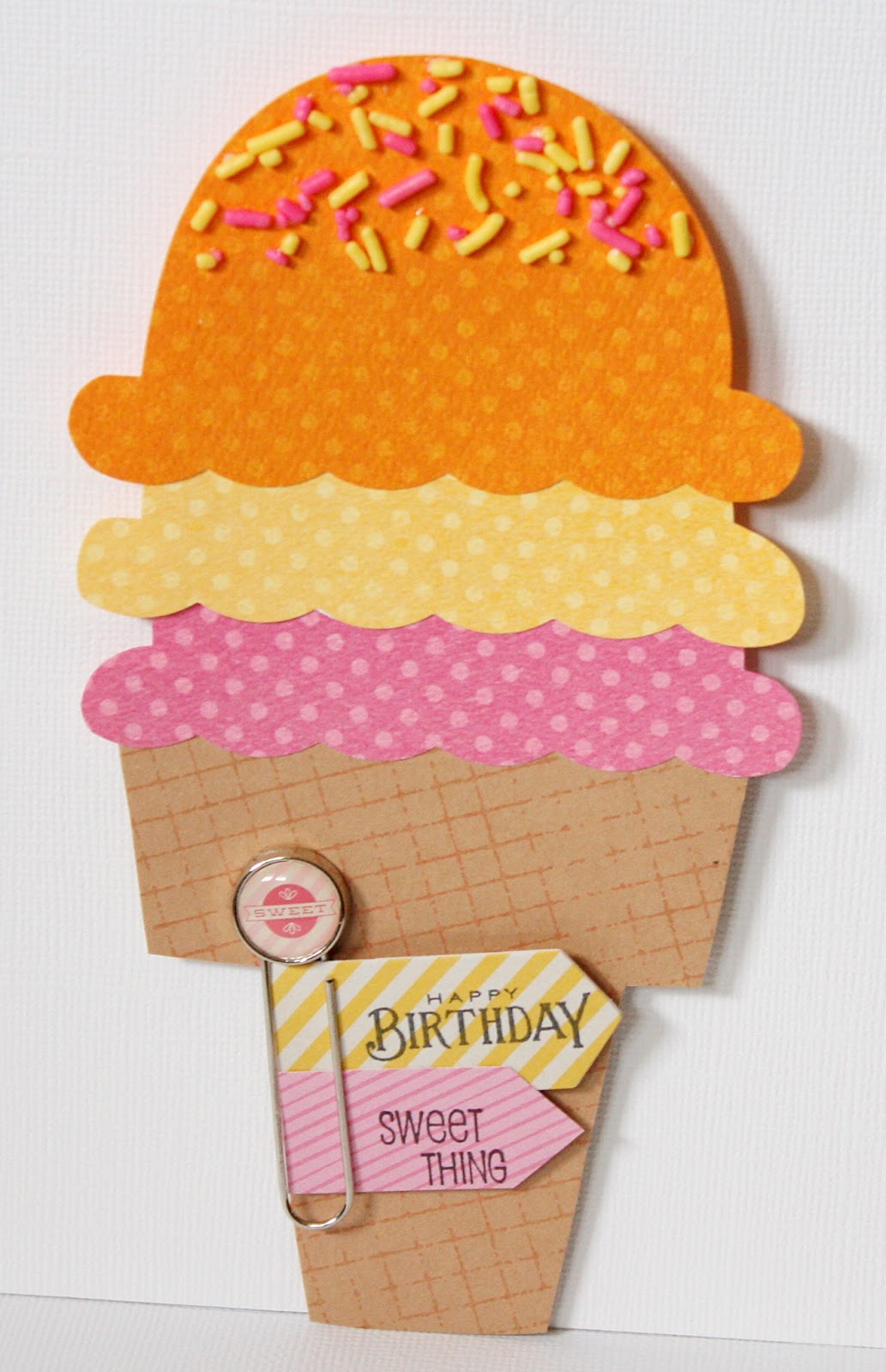 Capturing Creativity: Happy Birthday Sweet Thing! - Ice Cream Card