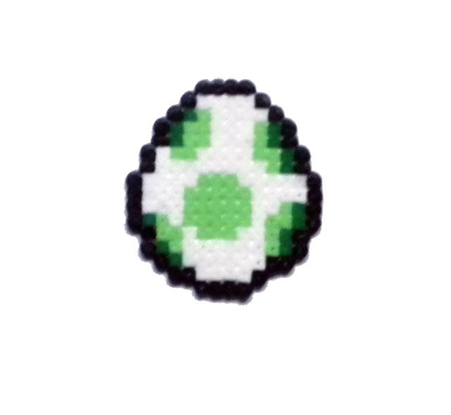 Hama beads AGN Málaga: Super Mario bros - Huevo Yoshi