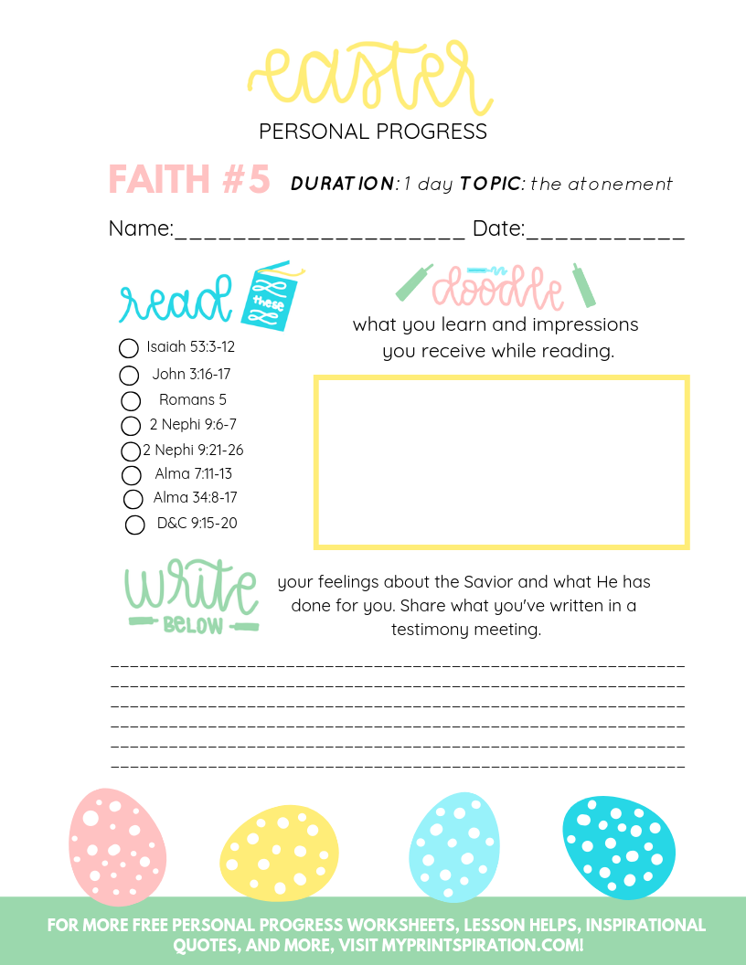 Printspiration: easter personal progress