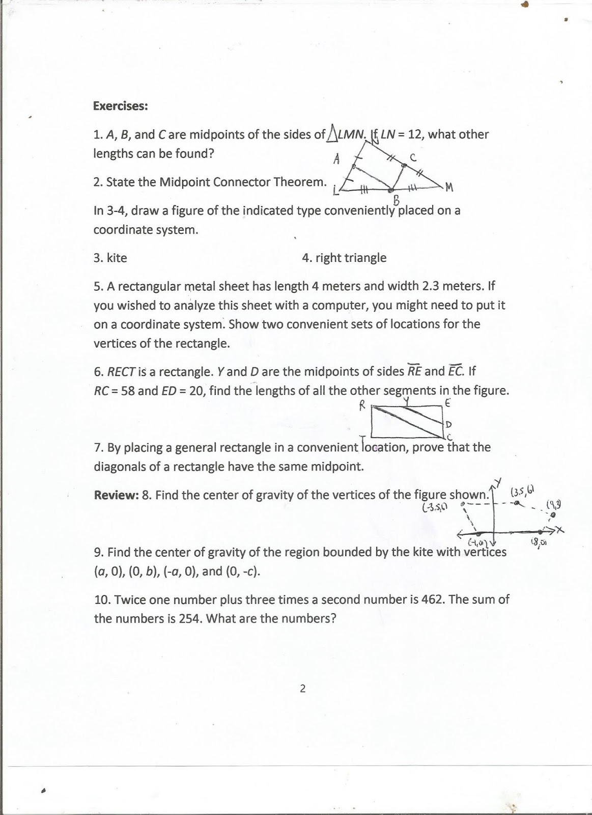Geometry, Common Core Style: Lesson 11-5: The Midpoint Connector ...