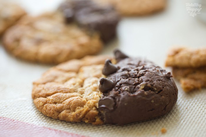 Half and Half Cookies: Peanut Butter Brownie. Vegan. Give these a try ...