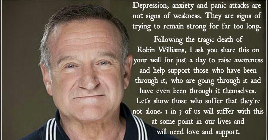 Daveswordsofwisdom.com: Depression - In memory of Robin Williams.