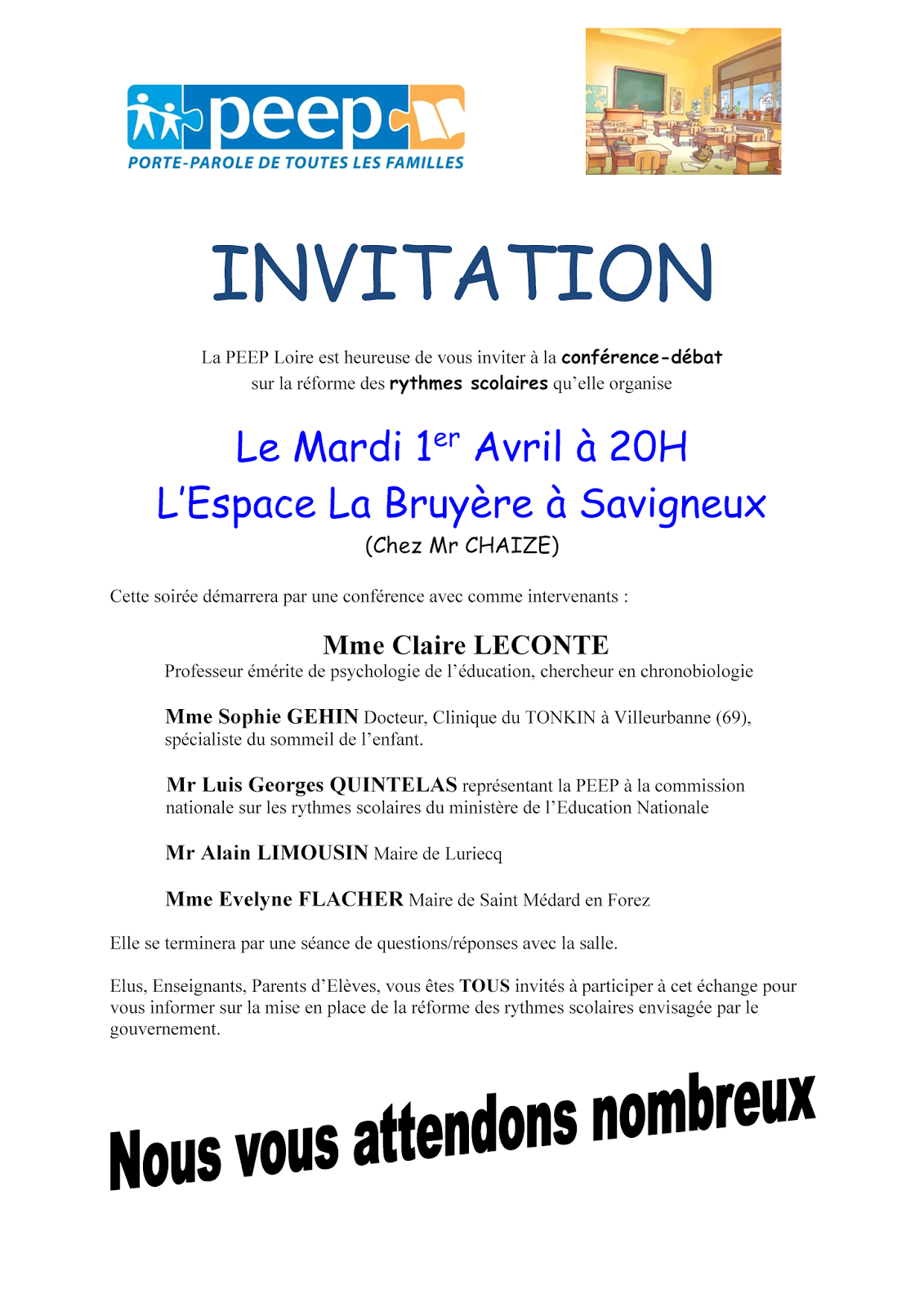 modele de carte invitation a une conference - Modèle Carte