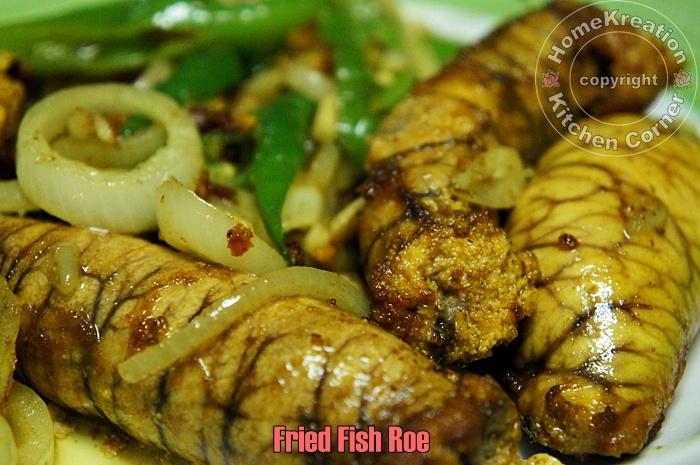 HomeKreation - Kitchen Corner: Fried Fish Roe (Telur Ikan Goreng Kunyit)