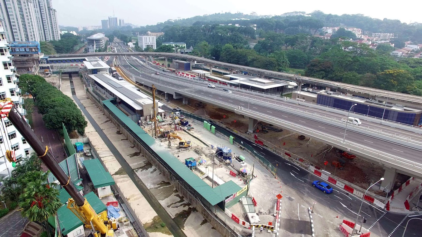 Downtown Line Construction: Bukit Panjang Station