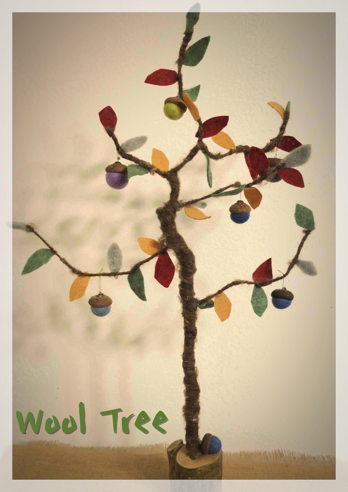 our Jewish little place: Wool tree decoration for Tu b'Shevat