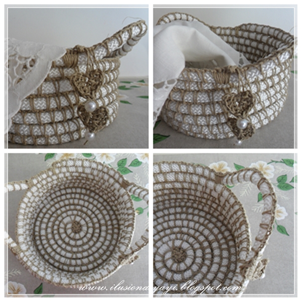 De Todo Un Poco: TUTORIAL: CESTA CON CUERDA