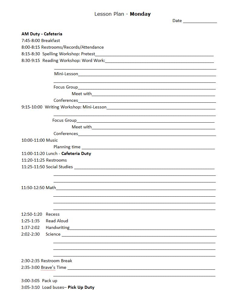 The Real Teachr: Creating A Lesson Plan Book