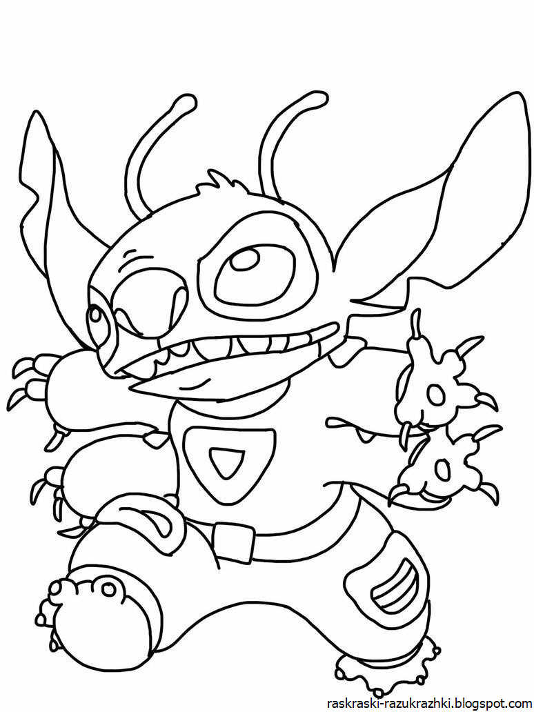 Стич Раскраска