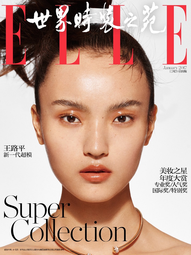 ASIAN MODELS BLOG: MAGAZINE COVER: Lu Ping Wang for Elle China, January ...