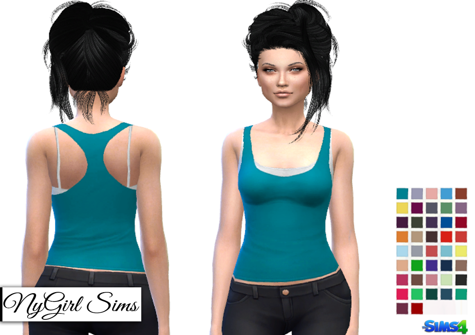 NyGirl Sims 4: Layered Racerback Tank