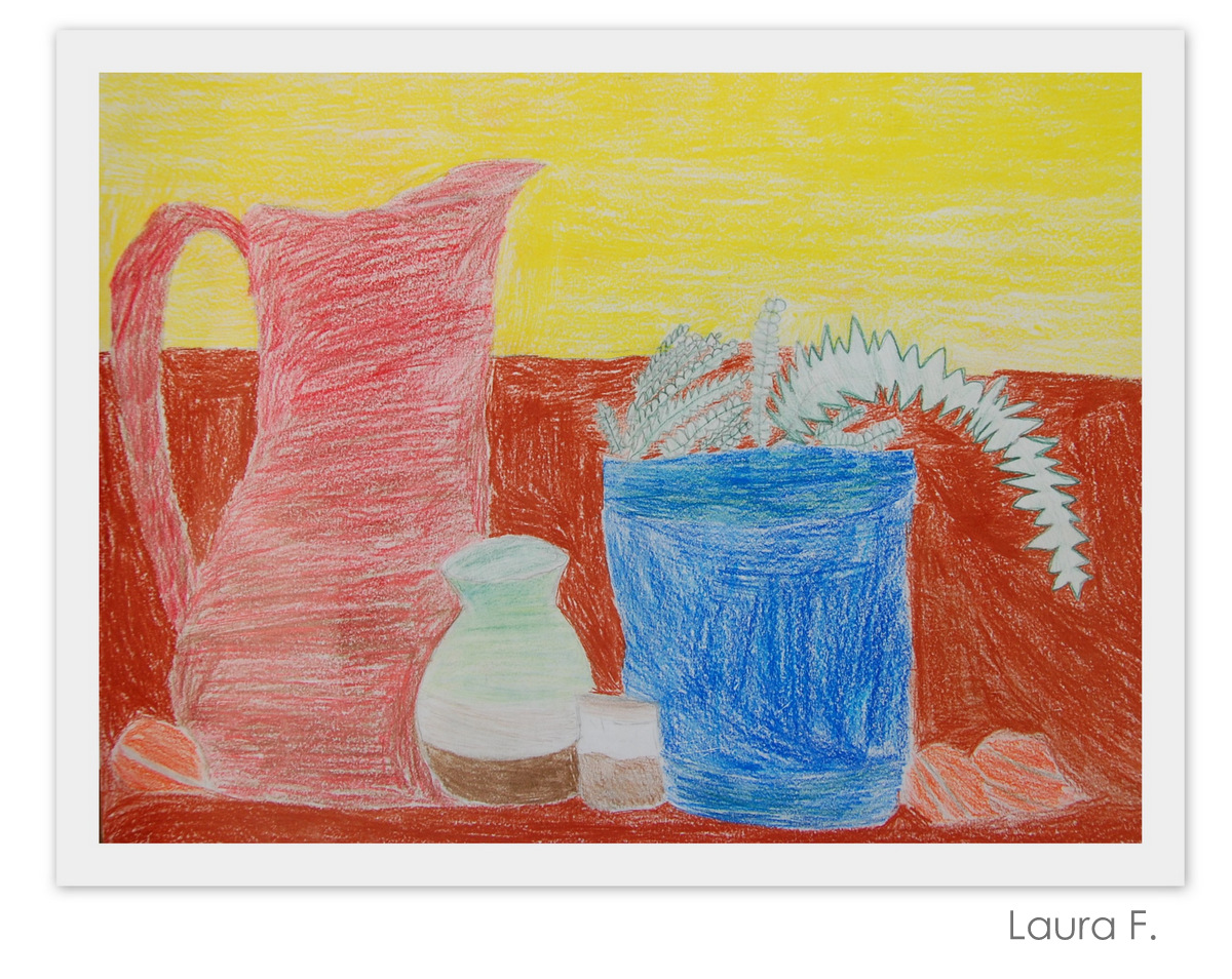 The New Hope Art Gallery: Middle School Art - Colored Pencil Still Lifes