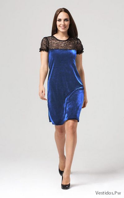 Vestido Azul con Negro ¡43 Bonitos Diseños! | Vestidos | Moda 2019 - 2020