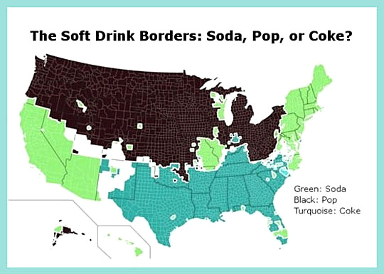 Steve's Root Beer Journal: Pop vs Soda vs Coke Map