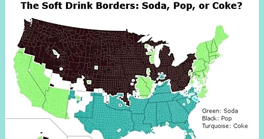 Steve's Root Beer Journal: Pop vs Soda vs Coke Map