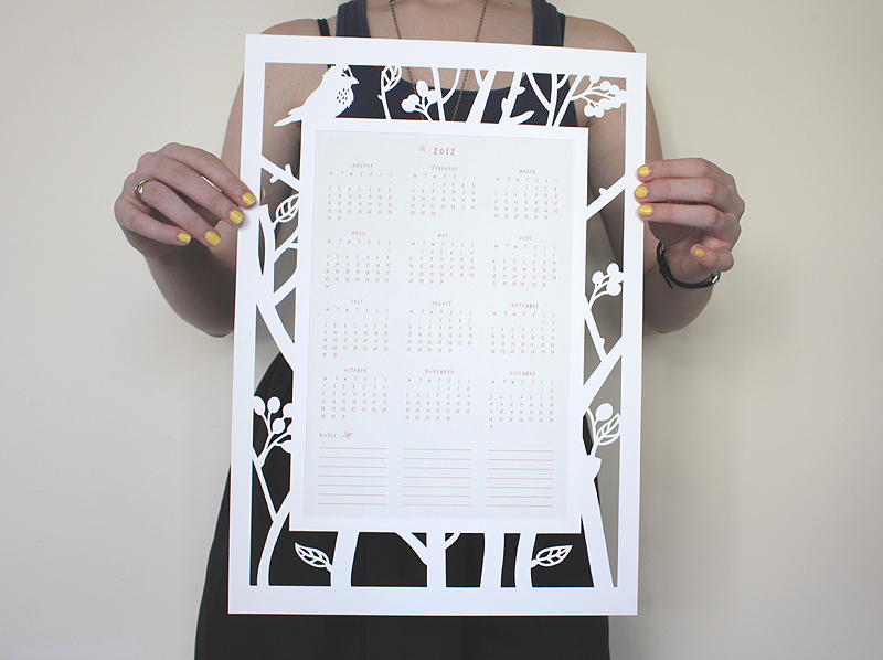 2012 poster calendar | Woodland Papercuts