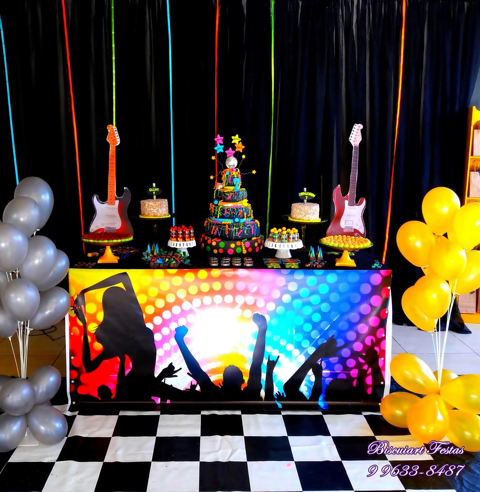 Biscuiart Festas: festa balada, mimos balada, decoração balada, bolo balada