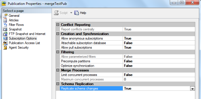 Add (Drop) a new article (table) at publisher in merge replication