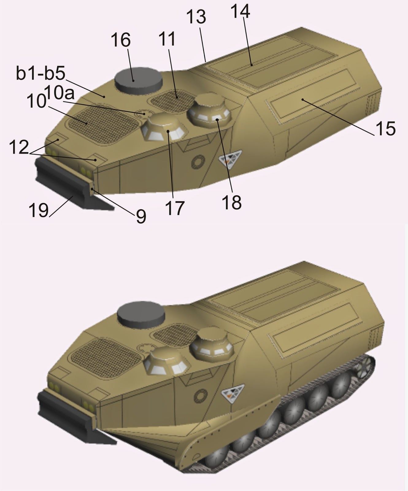AAV ( Assault Amphibious Vehicle ) Paper Model
