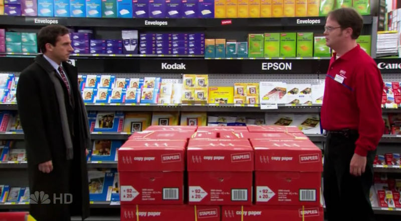 ad girl: Staples and The Office