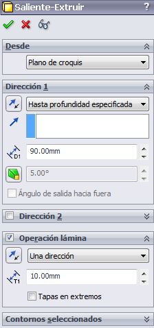 Extruir saliente/Base de SolidWorks ~ Aprender SolidWorks haciendo ...