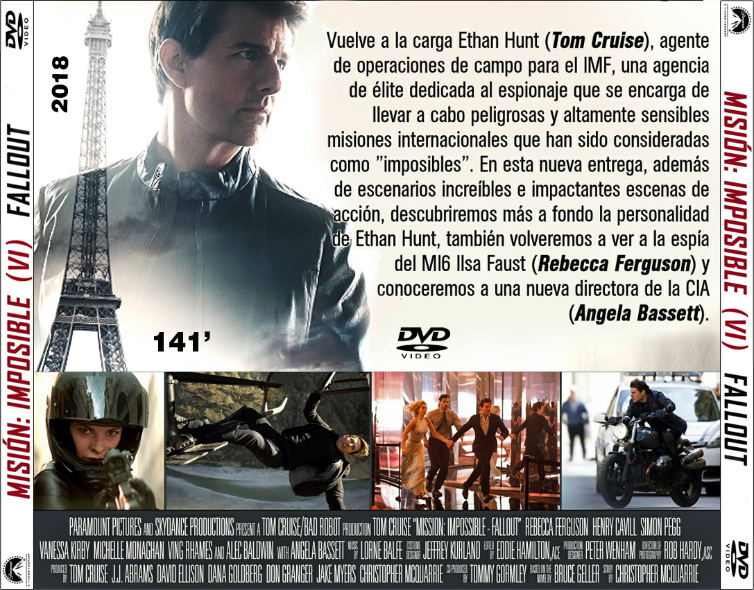 Caratulas de películas DVD para cajas CD: Misión: Imposible (VI ...