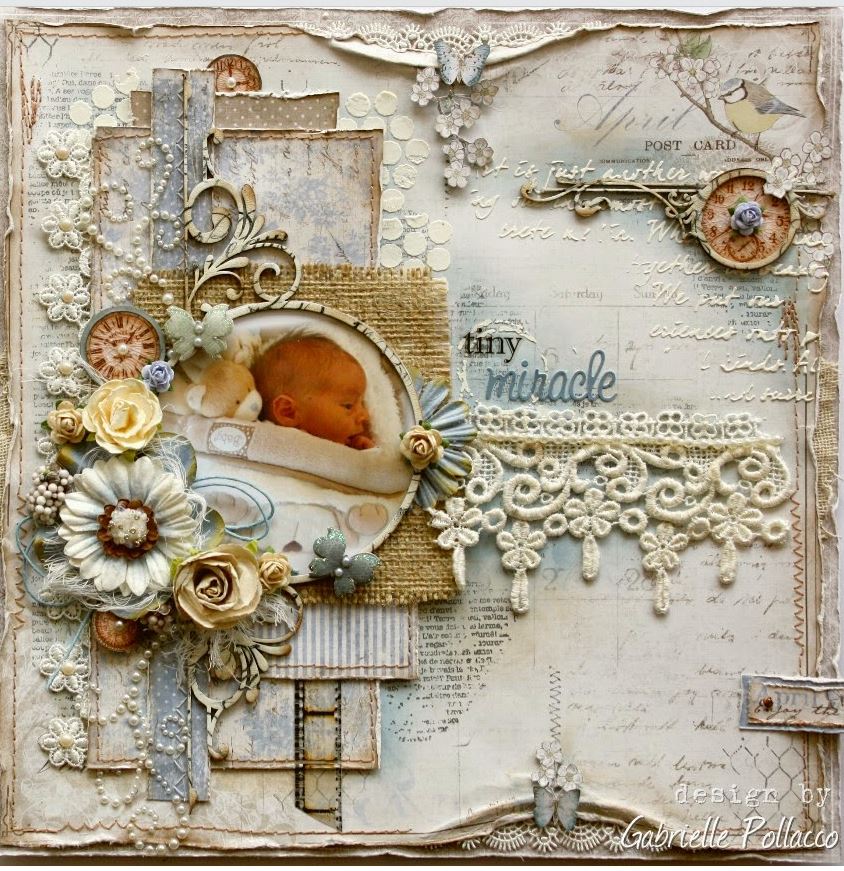 Creative Mayhem: Baby Girl Layout inspired by Gabrielle Pollaco
