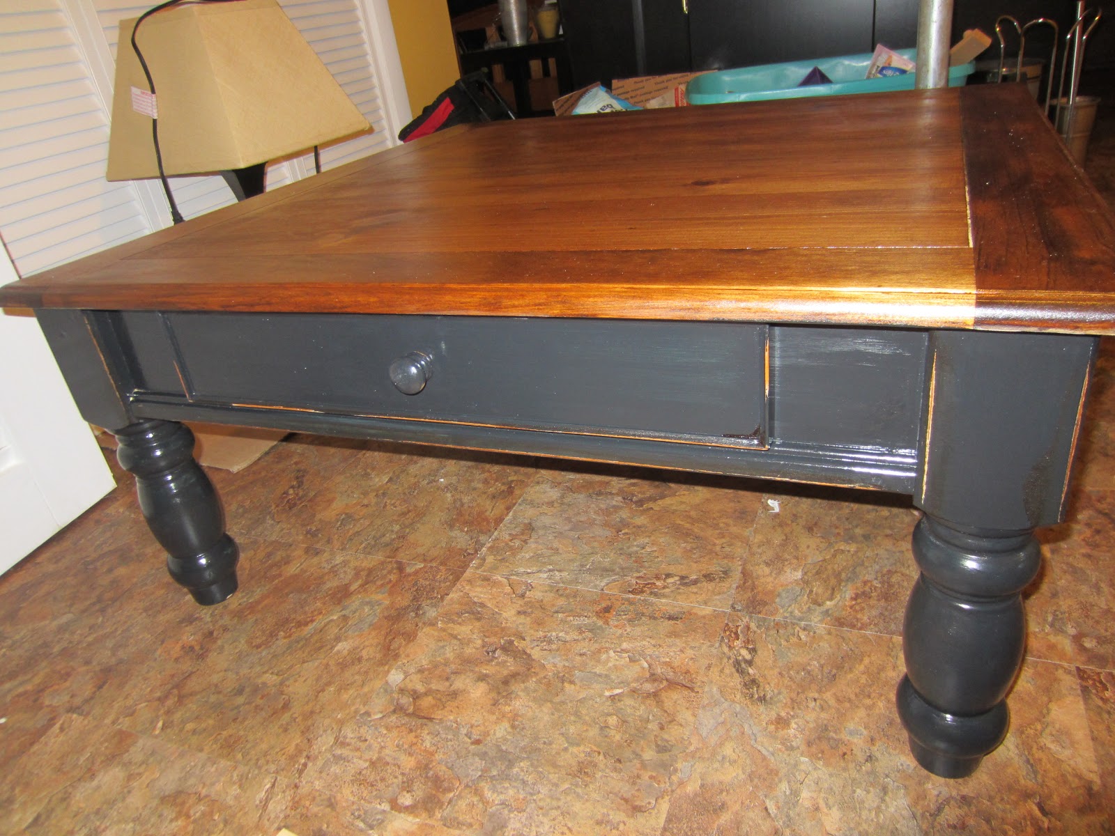 Crafting in the Land of Diapers and Naps: Coffee Table Face Lift