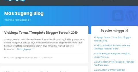 Download template blogger mirip seperti Sugeng.id - PojoKeren