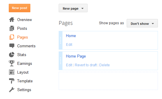 Creating a Blogger Static Home Page - Blogger Tips Pro